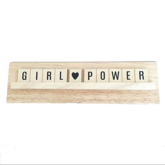 Eccolo | Accents | Girl Power Scrabble Desk Signdecor | Poshmark